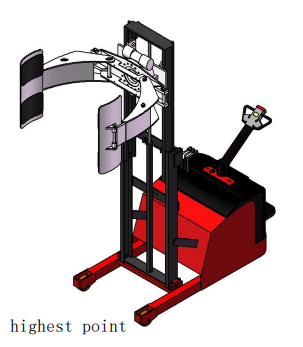 1.5 Ton Load Capacity Electric Clamp Stacker 400-1300 Mm With Straddle Legs
