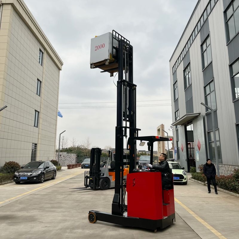Kad Reach Forklift Truck Stacker 1500kg 1.5 Ton Electric With Eps System