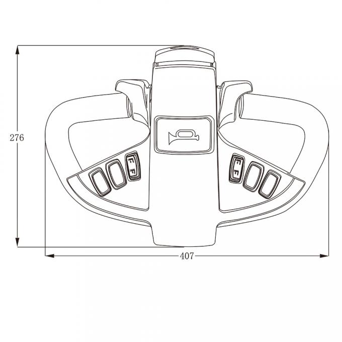 IP40 T600-1 Yellow Buttons Throttle Tiller Head For Electric Stacker